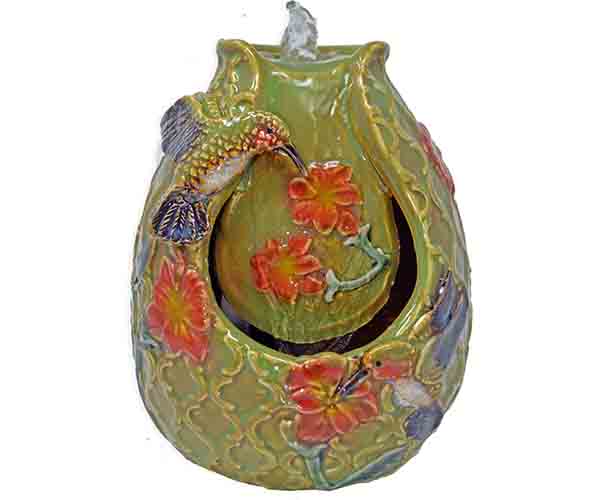 Hummingbird Fountain Tabletop – Bird House on the Greenway