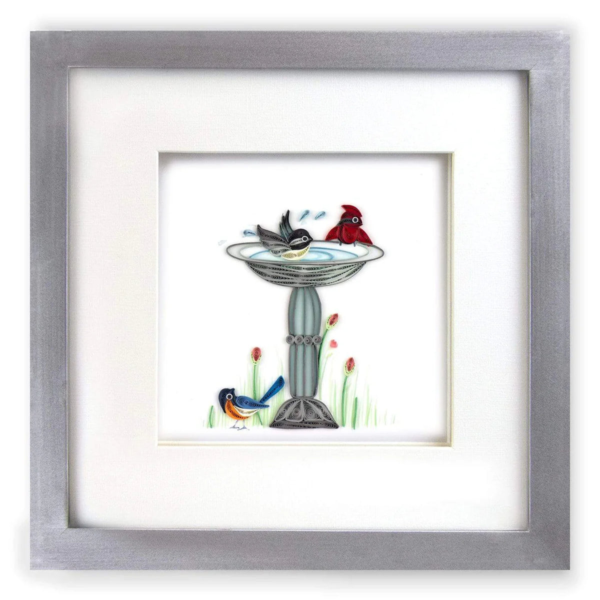 Brushed Silver Shadow Box Frame – Bird House on the Greenway