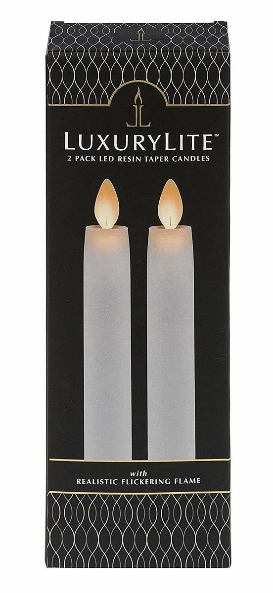 LuxuryLite 2 Pack LED Resin Taper Candles – Bird House on the Greenway